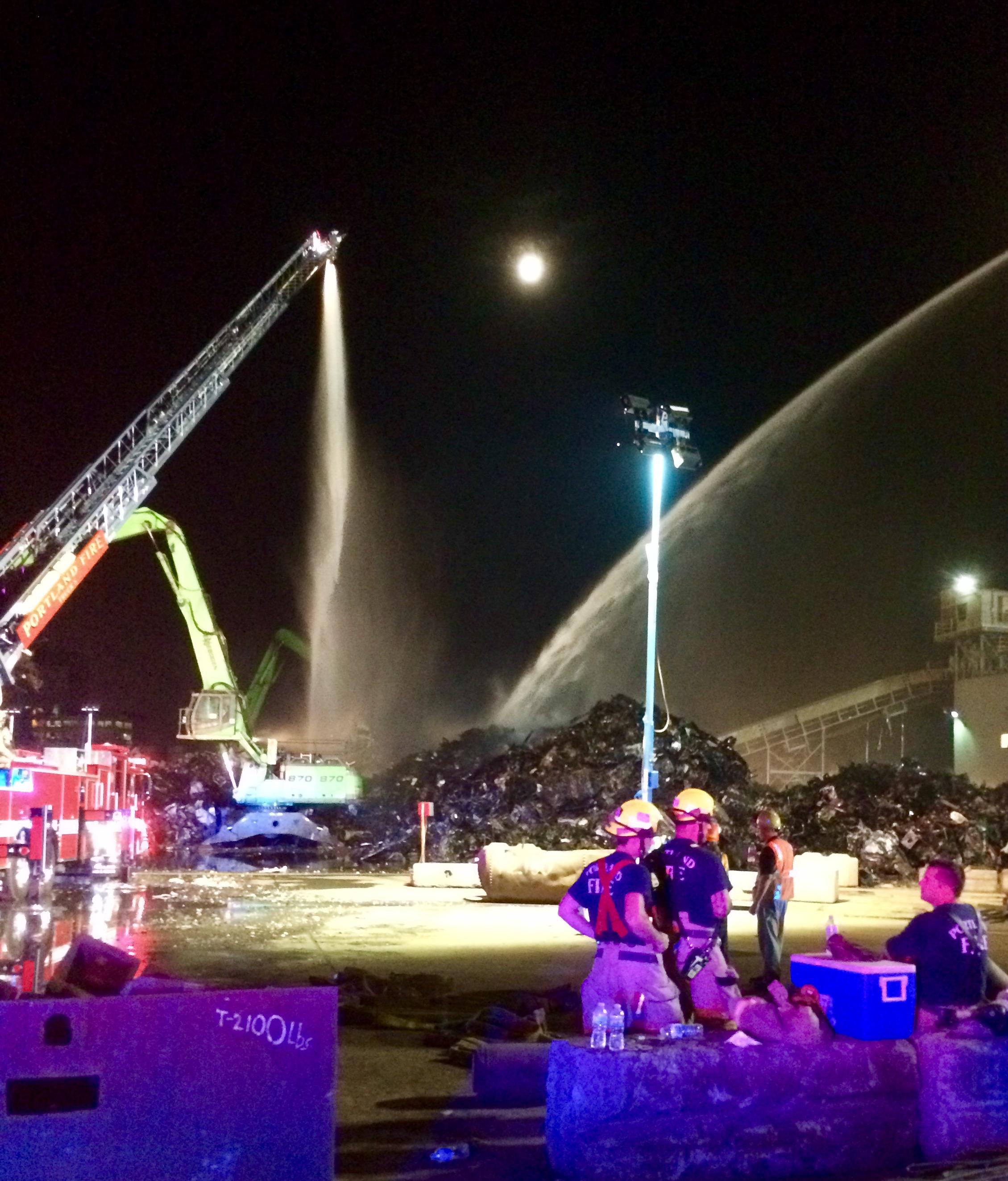 Portland Fire & Rescue Responds to Large Fire in North Portland (Photo)