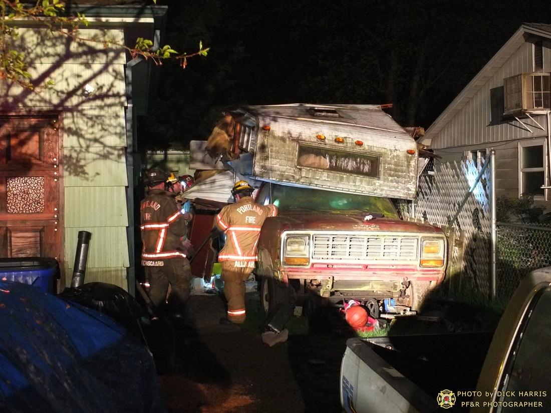 Portland Fire & Rescue responds to trailer explosion (Photo)