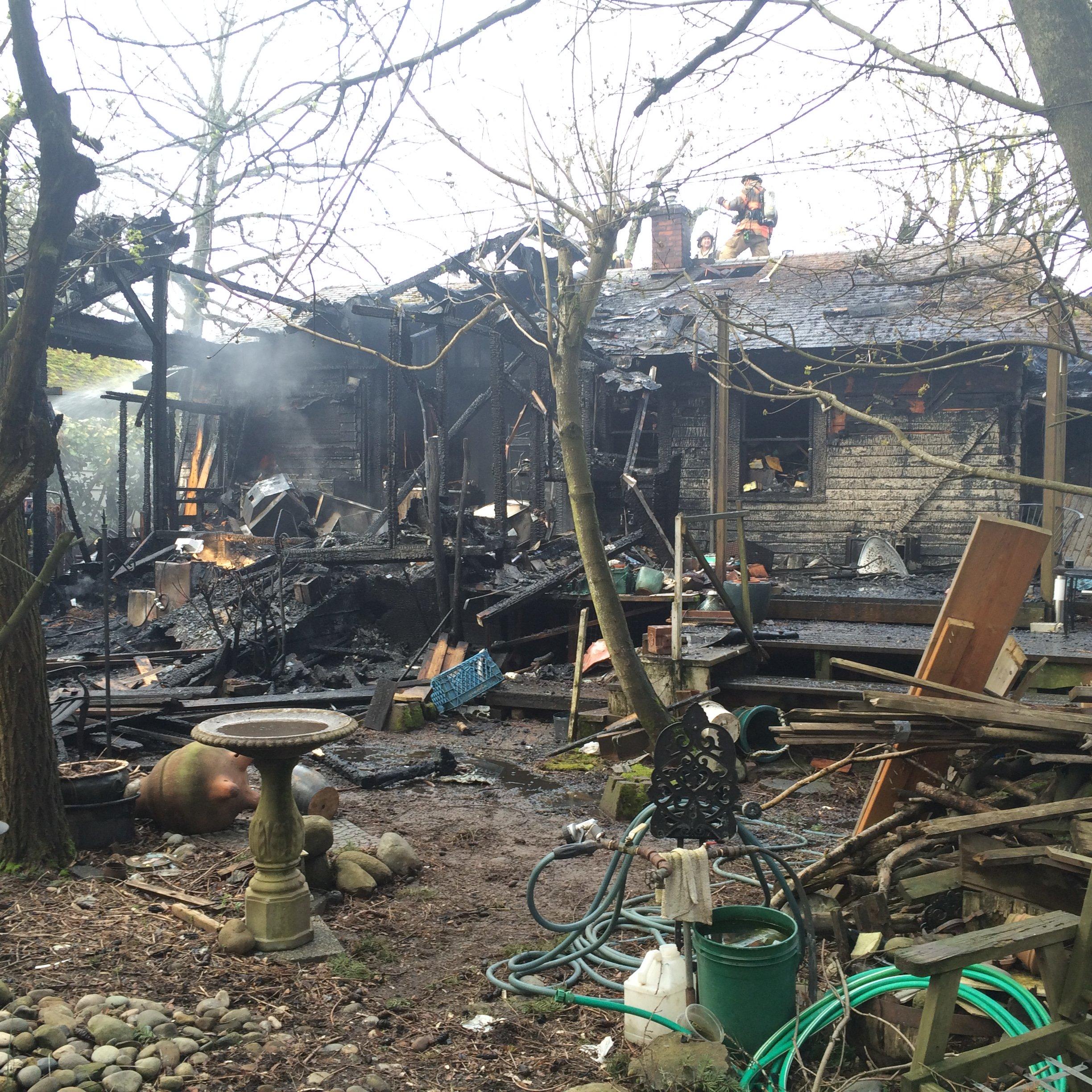 Portland Fire & Rescue Responds to a House Fire (4626 NE 89th) (Photo)